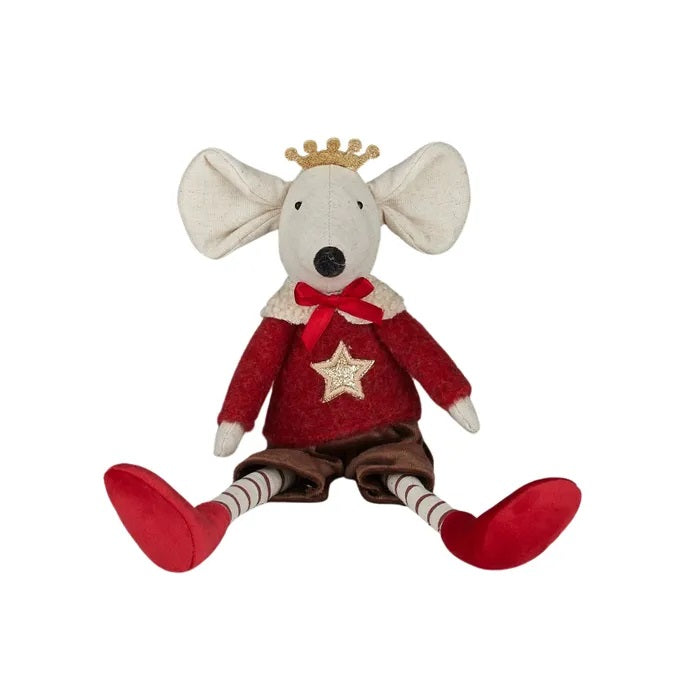 Fabric Mouse with Crown - Sitting Decoration - Twig and Feather | Twig ...