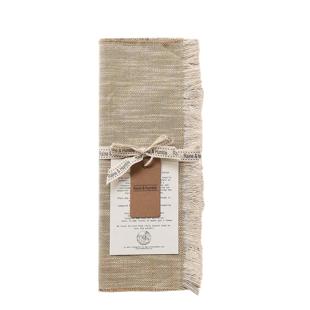 Slub Chambray Table Runner – Taupe/Stone – 150cm x 40cm - Twig and ...