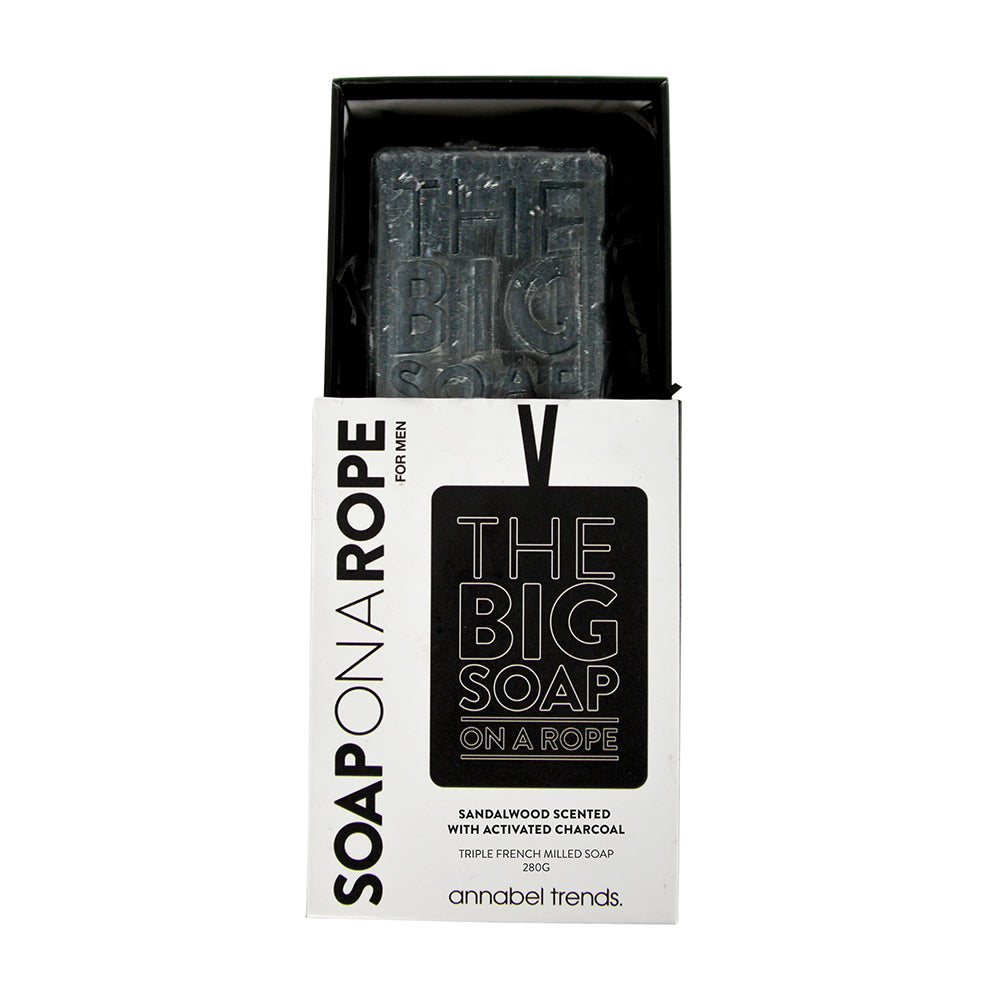 Soap on a Rope – The Big Soap - Charcoal - Twig and Feather | Twig and ...